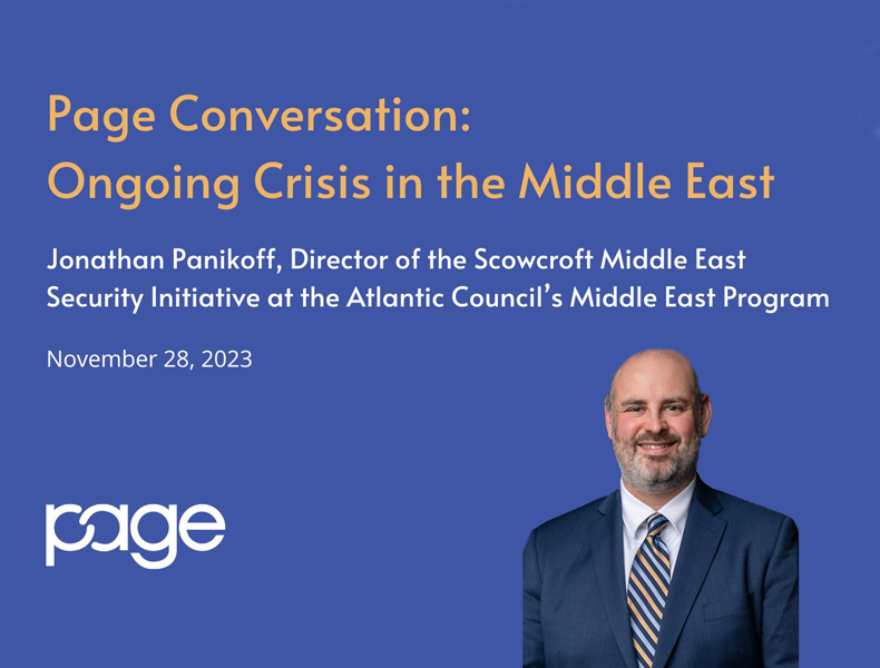 Ongoing Crisis In The Middle East Arthur W Page Society