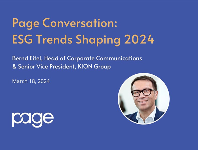 ESG Trends Shaping 2024 - Arthur W. Page Society