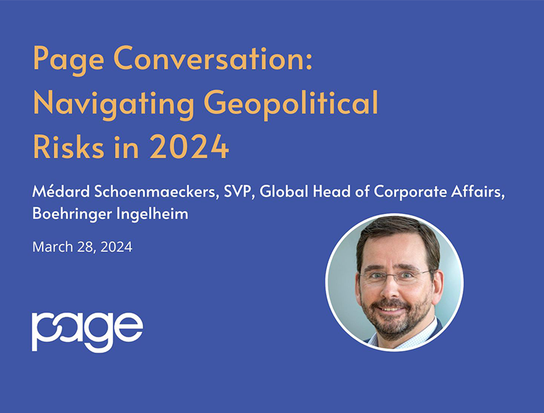 Navigating Geopolitical Risks in 2024 - Arthur W. Page Society