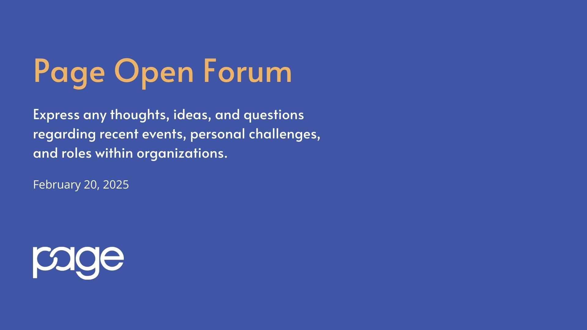 Page Open Forum - Arthur W. Page Society